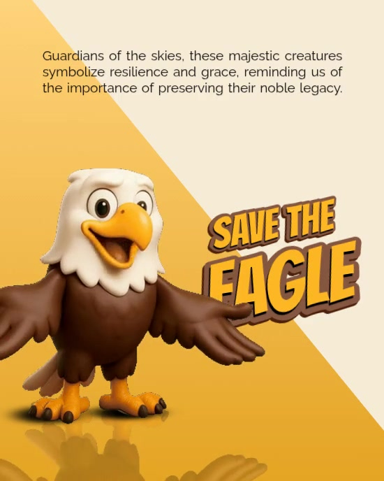 3d Save The Eagle Dady Instagram Portrait Template | PosterMyWall
