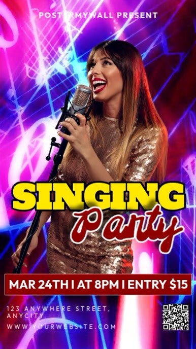 Plantilla de 3d Singing Party Instagram Reel | PosterMyWall