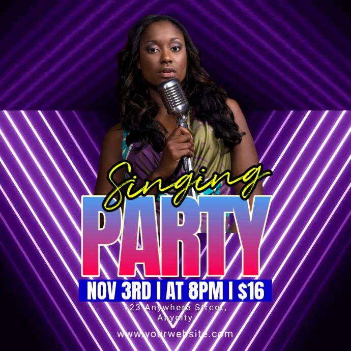 Plantilla de 3d Singing Party Pos Instagram | PosterMyWall