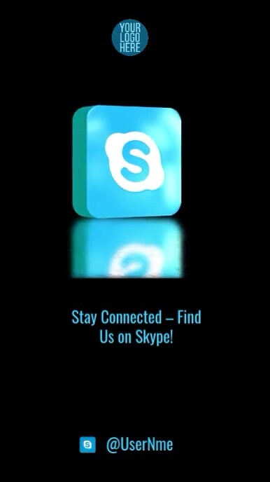 3d Skype Logo Animated Instagram Reel Template | PosterMyWall