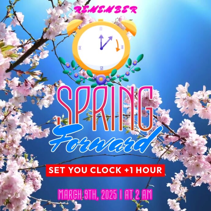 Modèle 3d Spring Forward Pos Instagram | PosterMyWall