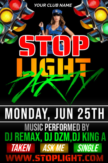 Copy of 3d Stop Light Party Poster | PosterMyWall