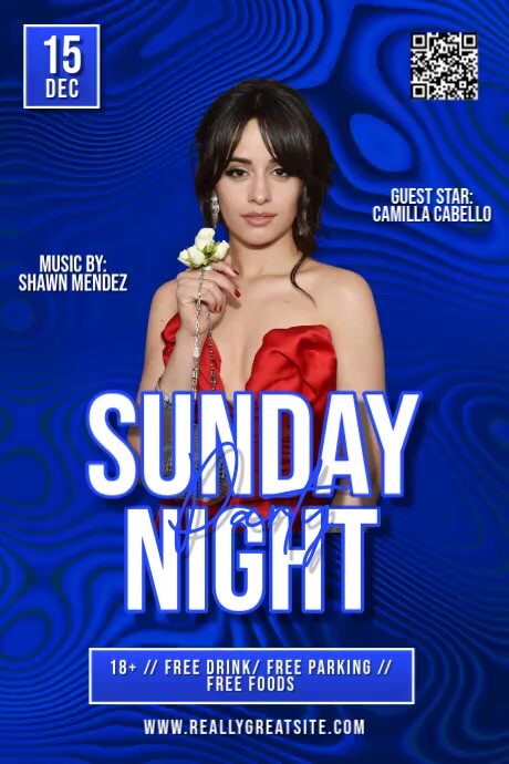 3d Sunday Night Party Poster Template | PosterMyWall