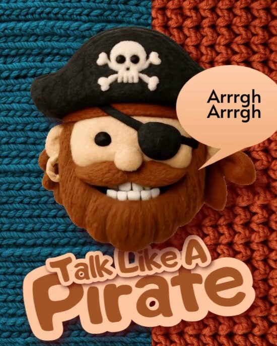 3d Talk Like A Pirate Day Instagram Portrait Template | PosterMyWall
