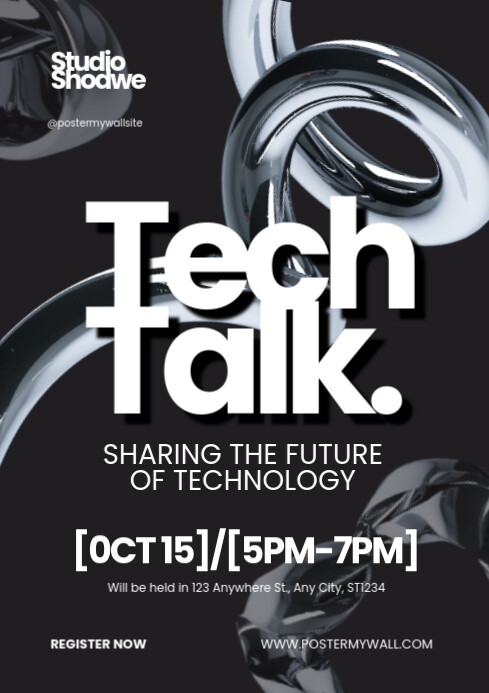 Copy of 3d Tech Talk Event A4 | PosterMyWall