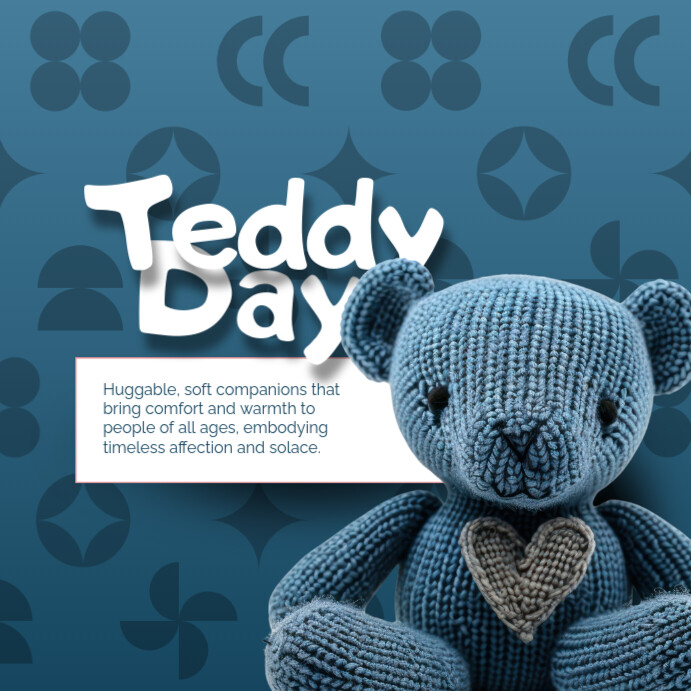 3d Teddy Day Instagram Post Template | PosterMyWall