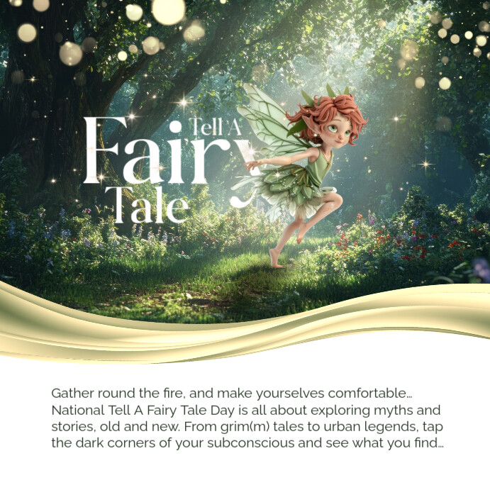 3d Tell A Fairy Tale Day Instagram Post Template | PosterMyWall