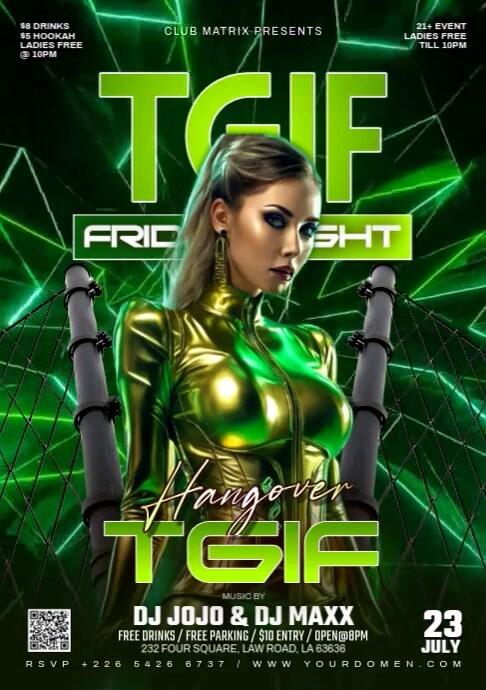 Copy of 3d Tgif Hangover A4 | PosterMyWall