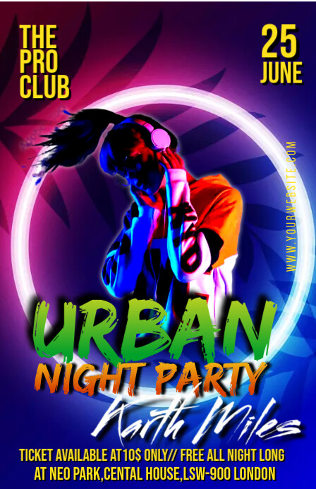 3D URBAN PARTY FLYER (1) Template | PosterMyWall