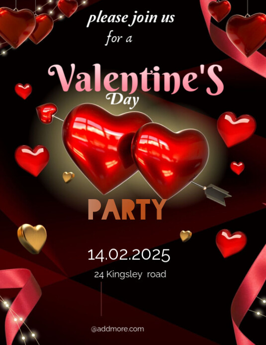 3d Valentine flyer Template | PosterMyWall