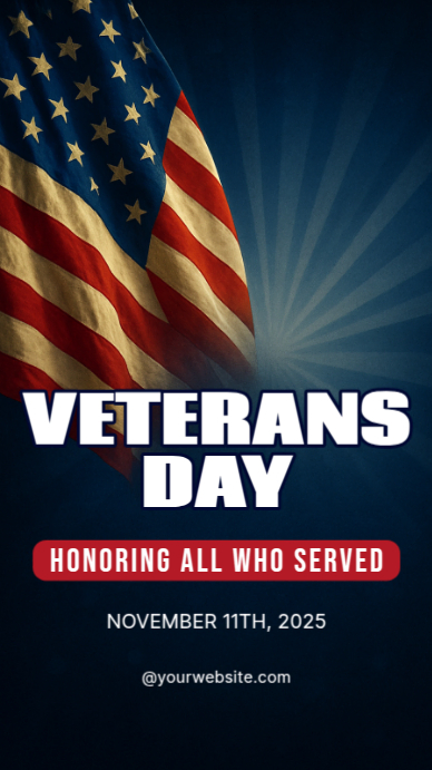 3d Veteran's Day Instagram Story Template | PosterMyWall