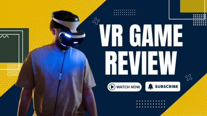 Copy of 3d Vr Game Review Youtube Channel Cover Photo | PosterMyWall