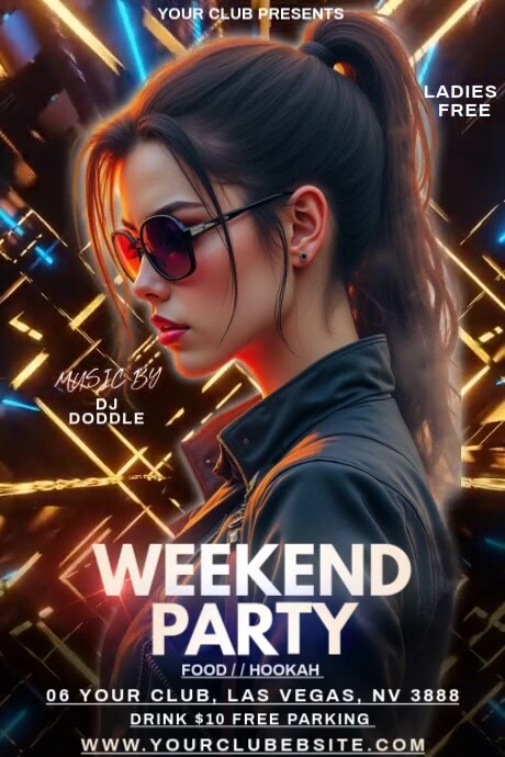 3d Weekend Party Poster Template | PosterMyWall