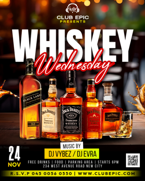 3d Whiskey Wednesday Drinks Tasting Bar Club Lounge Whisky Party Event ...
