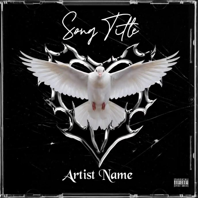 3d White Dove Mixtape Cover Art Album Cover Template | PosterMyWall
