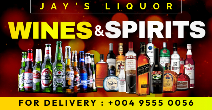 3d Wine And Spirits Liquor Alcohol Store Shop Banner Light Box Design ...