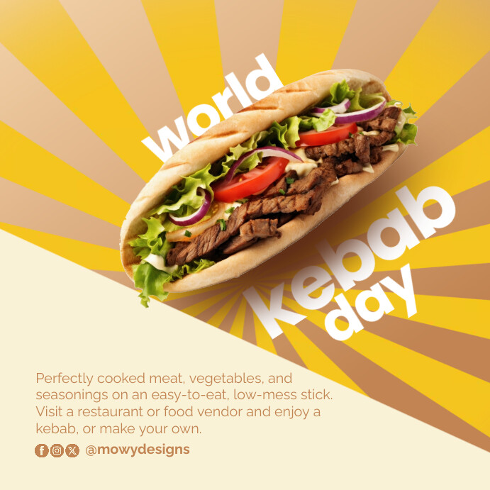 Copy of 3d World Kebab Day Instagram Post | PosterMyWall