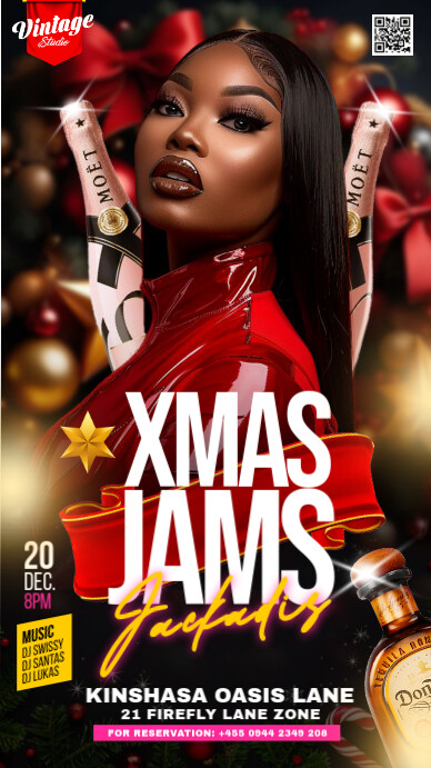 3d X'mas Jams Party Event Flyer Template | PosterMyWall