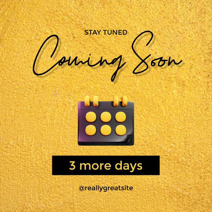 3d Yellow Coming Soon Instagram Post Template | PosterMyWall
