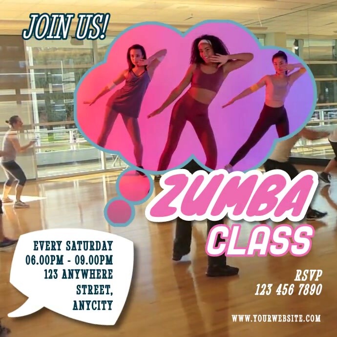 Plantilla de 3d Zumba Classes Pos Instagram | PosterMyWall