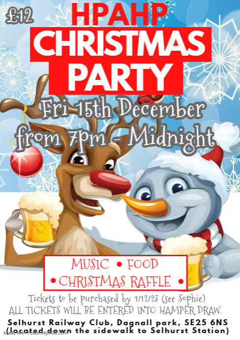Christmas Drinks Poster | PosterMyWall
