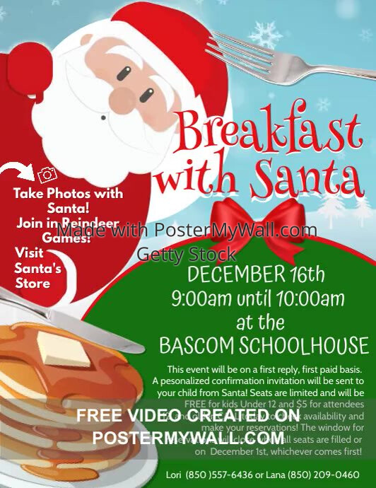 Copy of BREAKFAST WITH SANTA | PosterMyWall