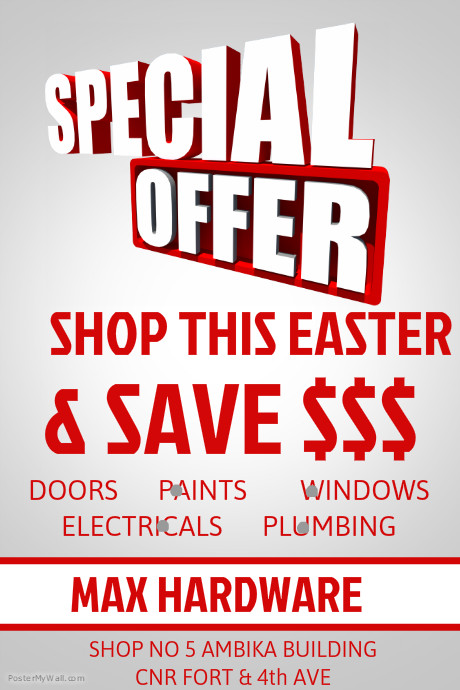 MAX HARDWARE | PosterMyWall