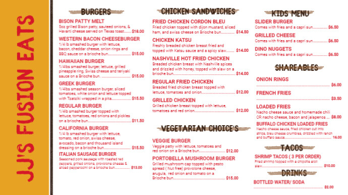 JJ's Fusion Eats | PosterMyWall