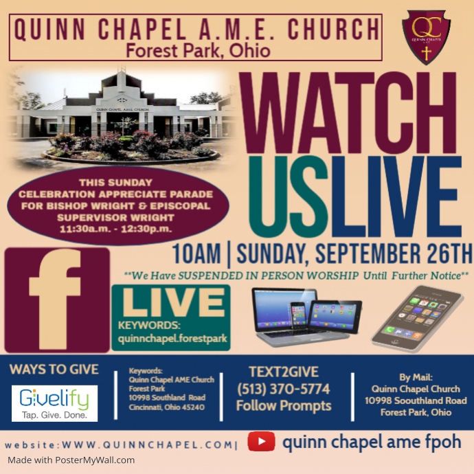 Copy of Copy of Watch Us Live | PosterMyWall