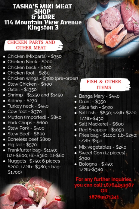 Steak Menu Layout Ads | PosterMyWall