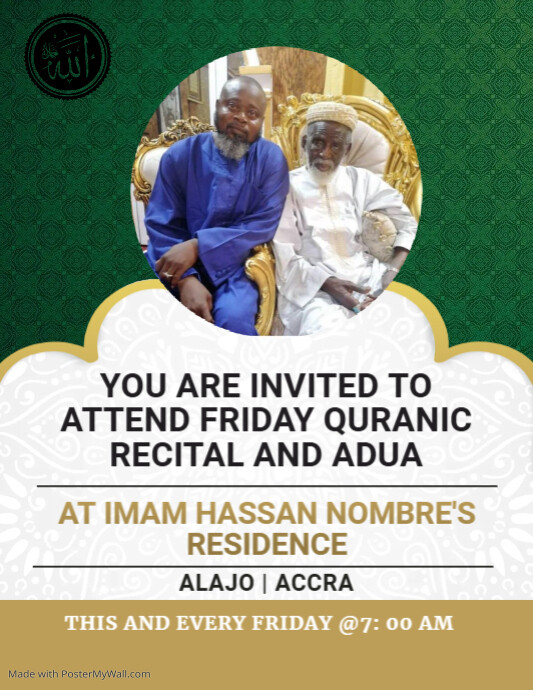 Green Islamic Sermon Invitation Flyer | PosterMyWall