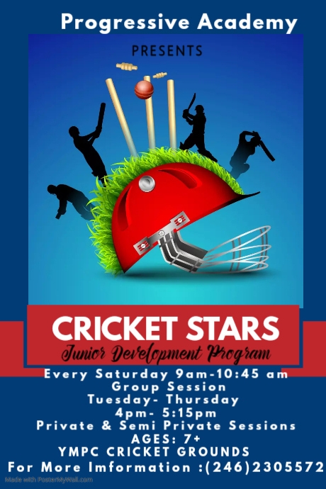 Copy of Cricket flyer Template | PosterMyWall