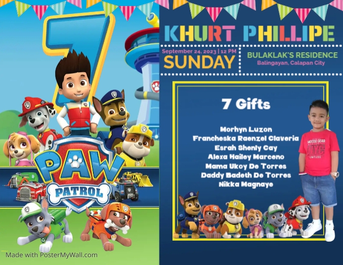 Copy of Paw Patrol | PosterMyWall