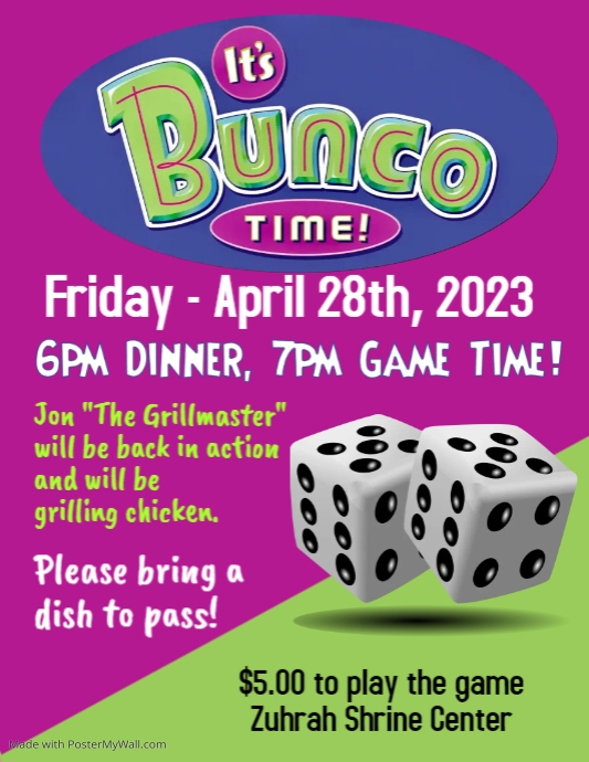 Copy of Bunco Time | PosterMyWall