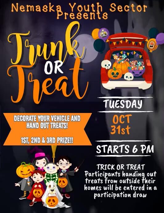 halloween, drive-thru trick or treat | PosterMyWall