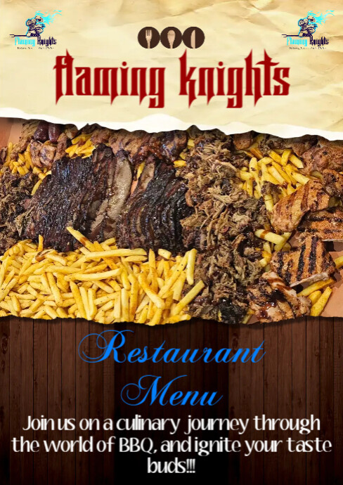 Restaurant Menu Front Page | PosterMyWall