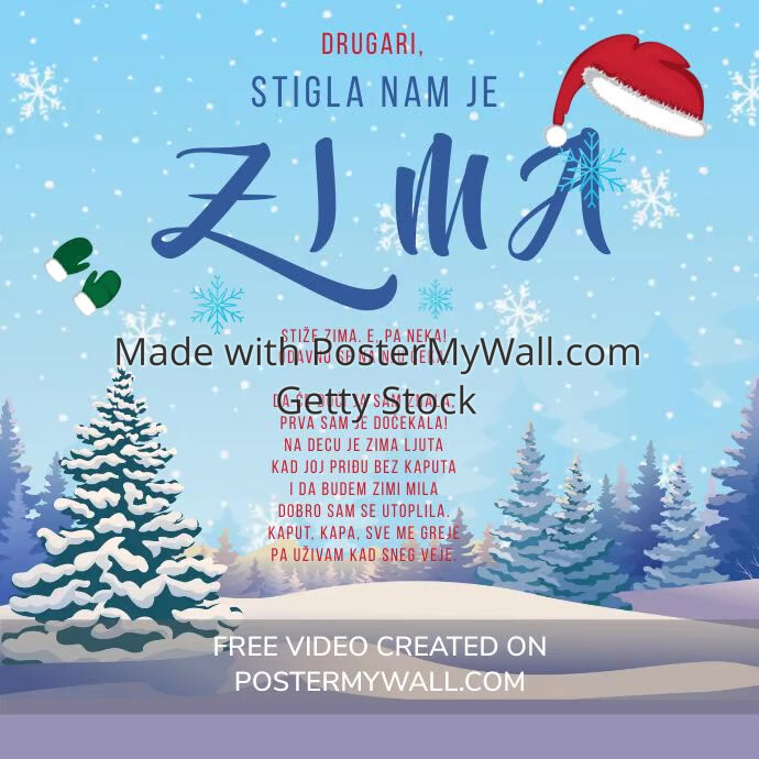 Light blue First Day of Winter invitation | PosterMyWall