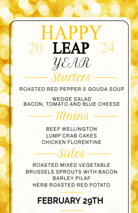 New Year Eve 2022 Menu Template | PosterMyWall