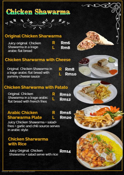 Chicken Shawarma | PosterMyWall