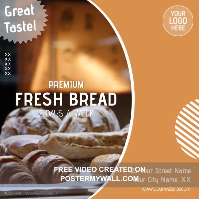 Copie de Bakery Fresh Bread Square Video Ad | PosterMyWall