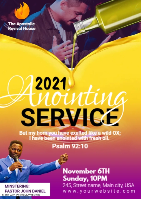 anointing service | PosterMyWall