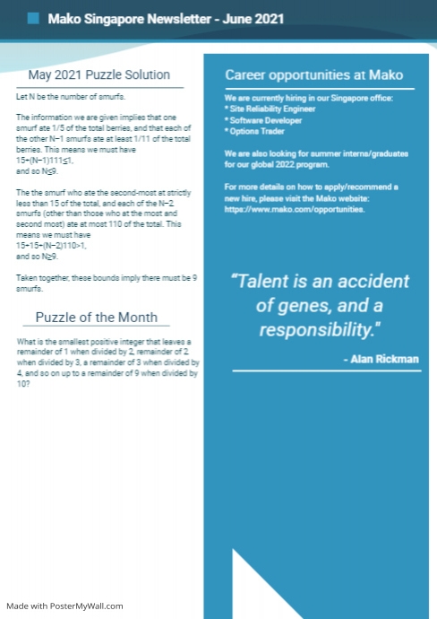 Copy of Blue and Green Company Newsletter | PosterMyWall