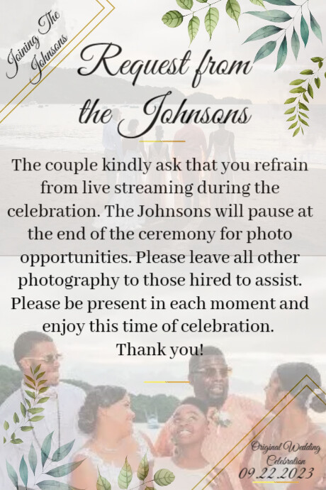 johnson Wedding Program Inside | PosterMyWall