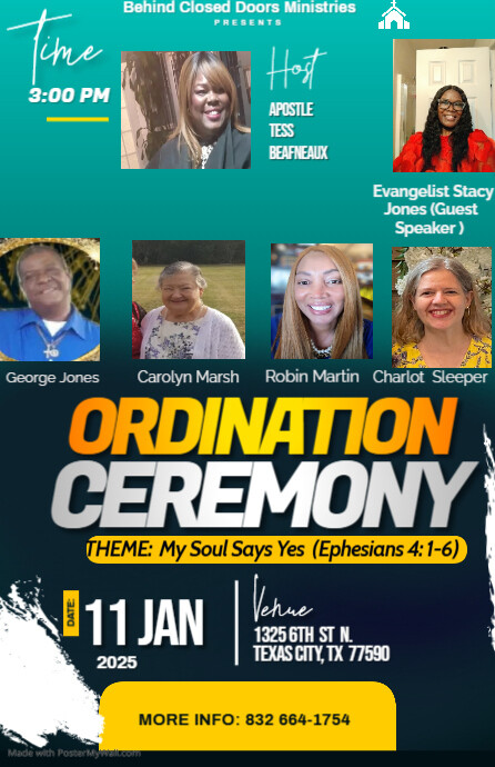 ORDINATION CEREMONY | PosterMyWall
