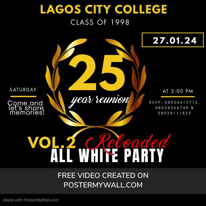 class reunion party invitation | PosterMyWall