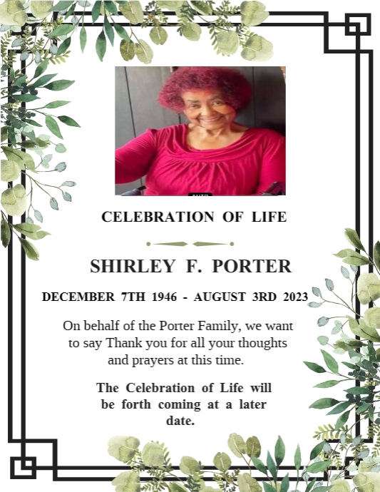 Copy of Green Simple White Celebration of Life Flyer (1) | PosterMyWall