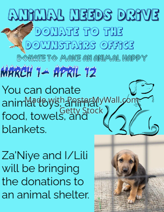 Copy of Animal Needs Drive | PosterMyWall