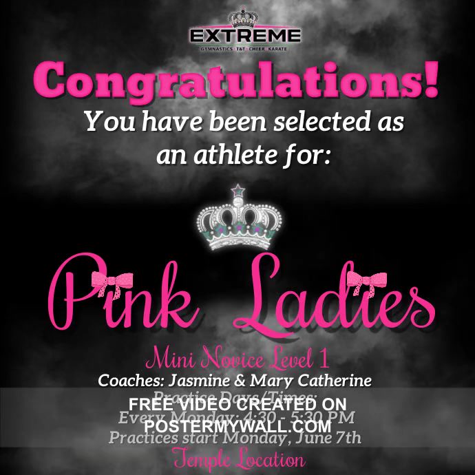 Pink Ladies Announcement | PosterMyWall