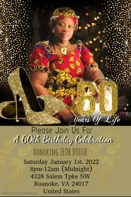 Copy of Stepping Into 60 | PosterMyWall