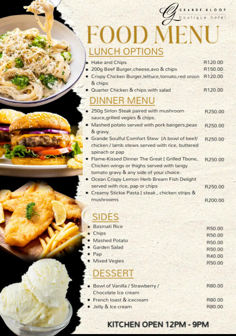 OFFICIAL DINNER MENU | PosterMyWall